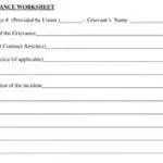 POAM Downloadable Grievance Worksheet For Members