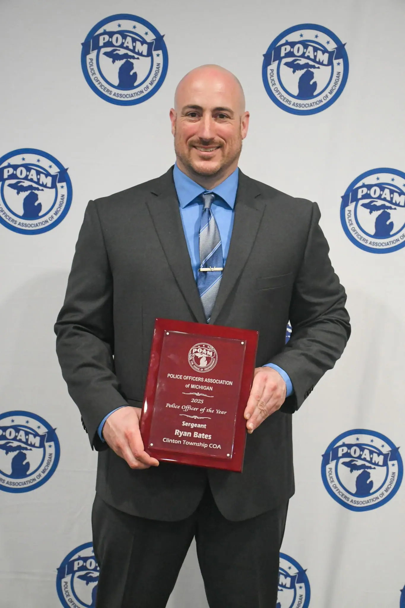 Sgt. Bates Honored by POAM for Saving Driver from Sinking SUV